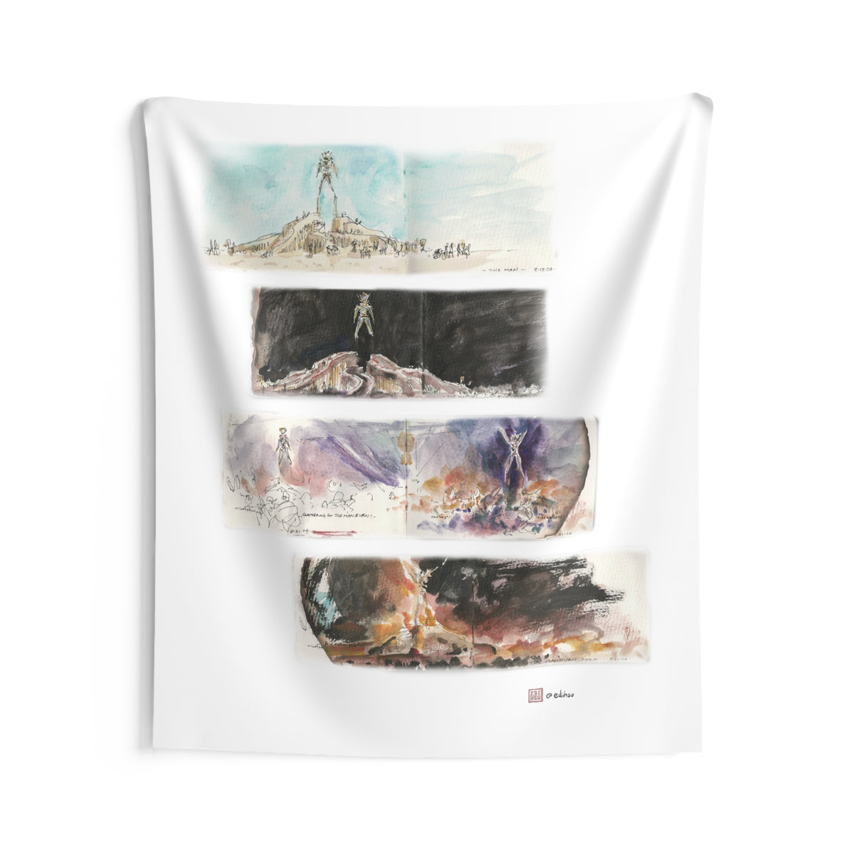 The Man - Progression - 2024 - Wall Tapestry – Edi Hsu